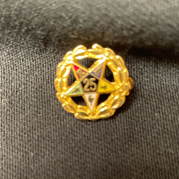 Jewelry | Order Of The Eastern Star 25year Membership Pin Goldtone ...